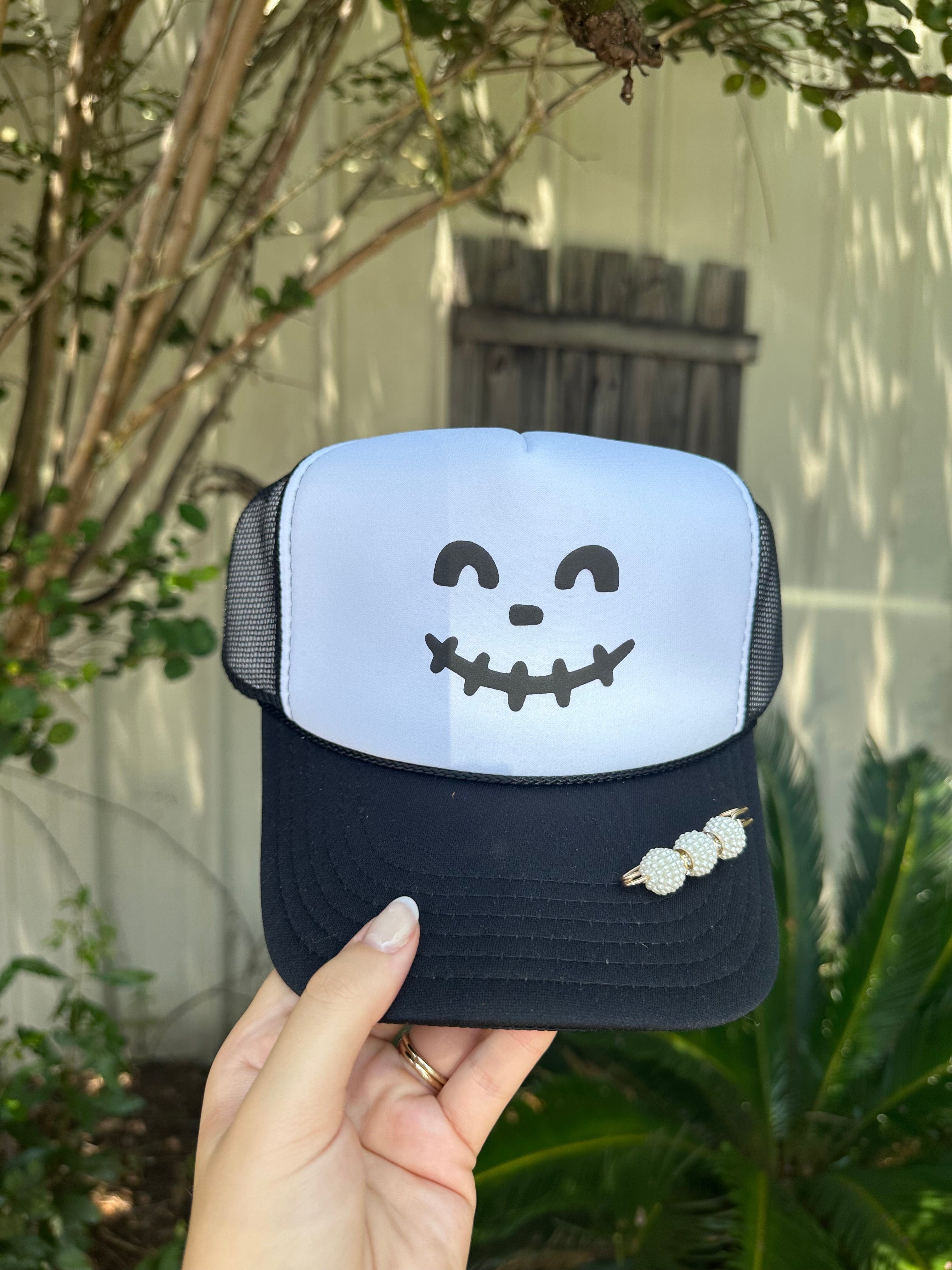 ARRAY 30A | Smiley Skelly White/Black Trucker Hat – Preppy Pineapple ...
