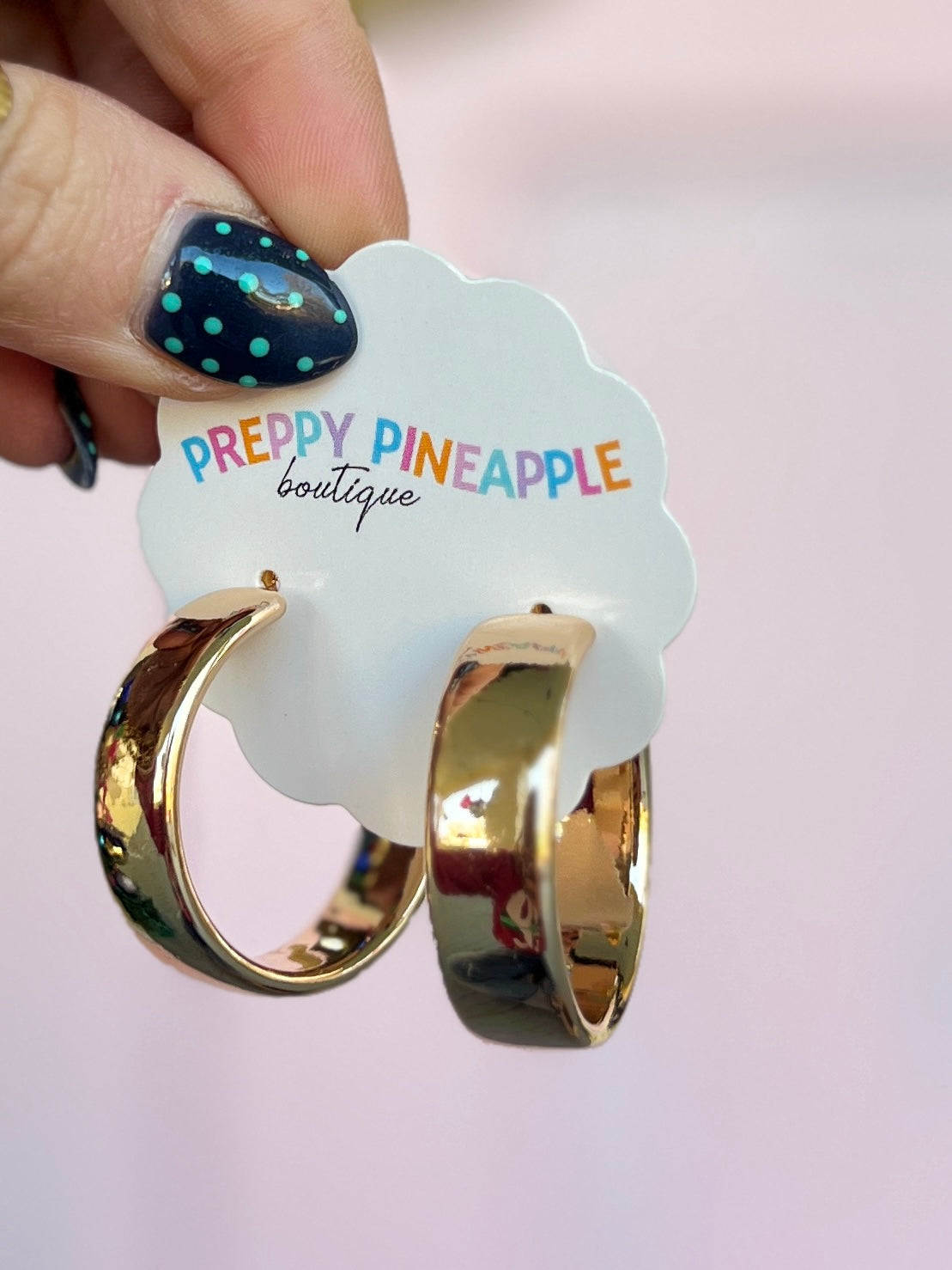 Bold Stainless Steel Hoops – Preppy Pineapple Boutique