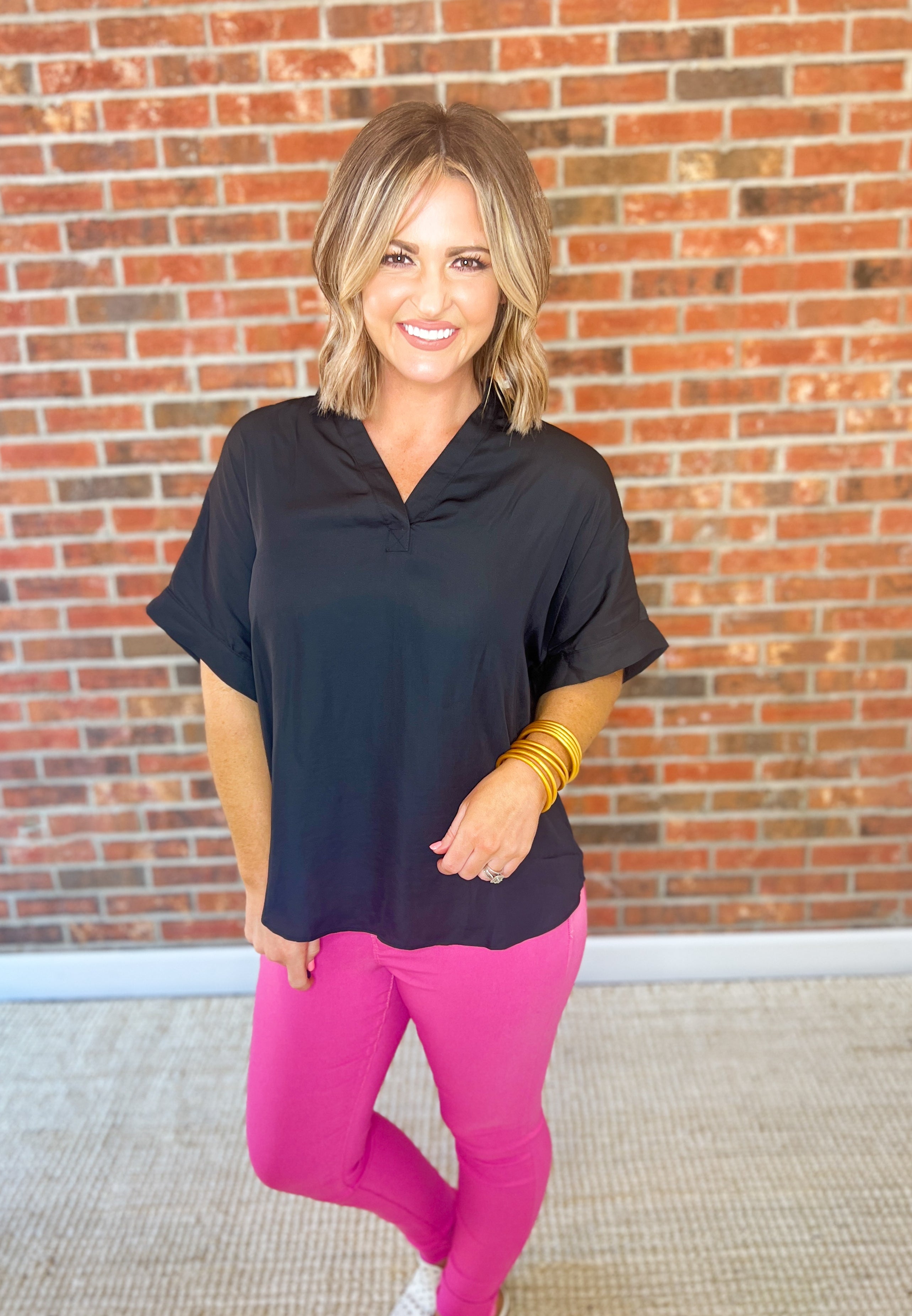 Exactly My Style Top- Black – Preppy Pineapple Boutique