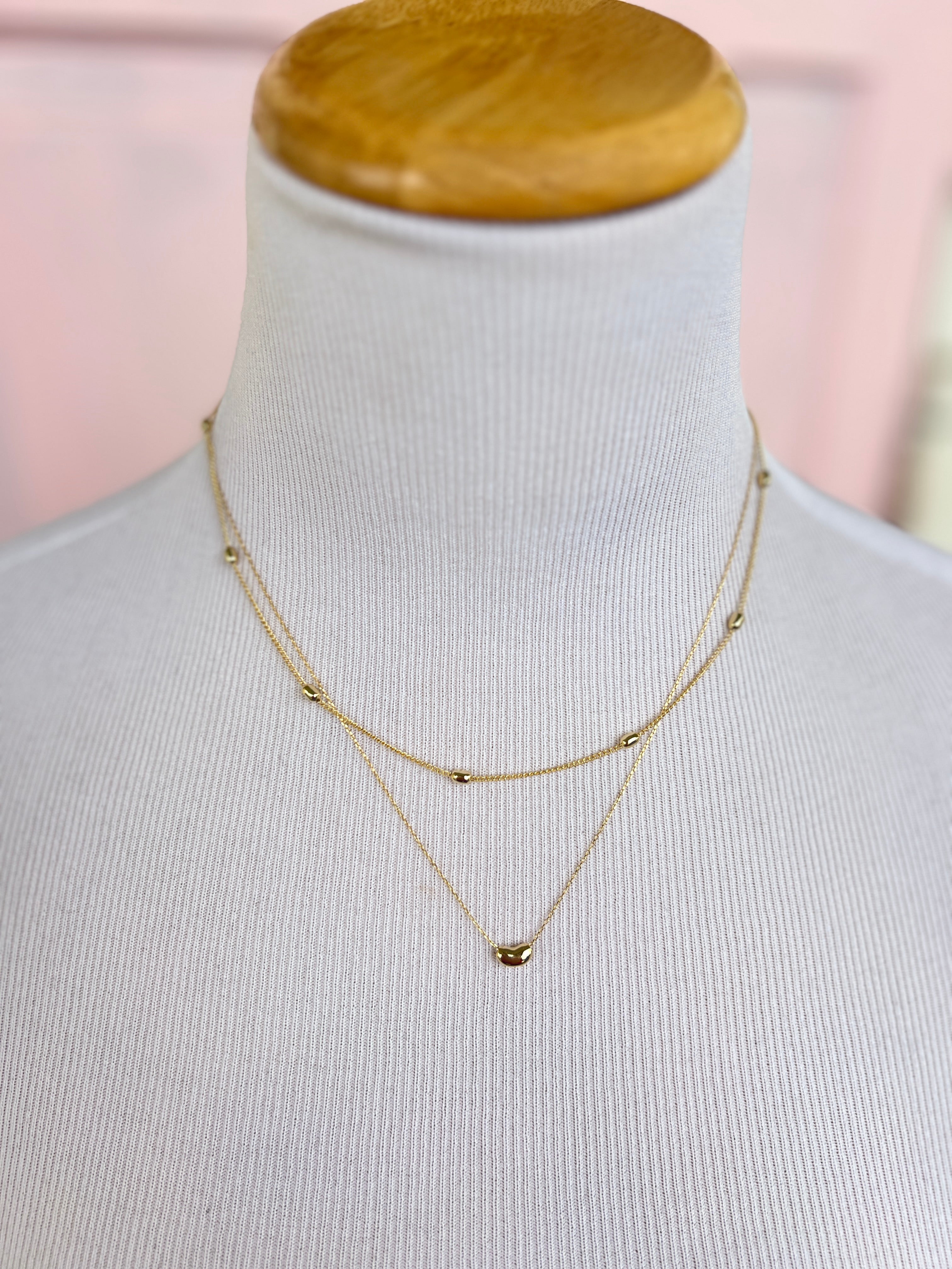 Layered Bean Chain Necklace Set – Preppy Pineapple Boutique
