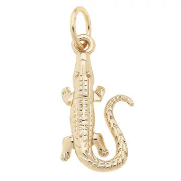 Charmed -Alligator Charm in Shiny Gold – Preppy Pineapple Boutique